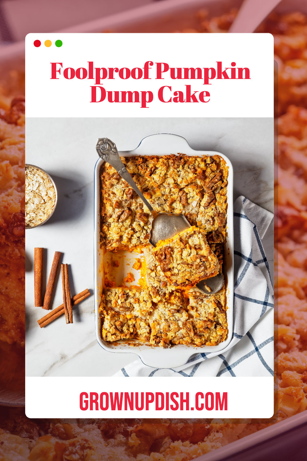 Foolproof Pumpkin Dump Cake • GrownUp Dish
